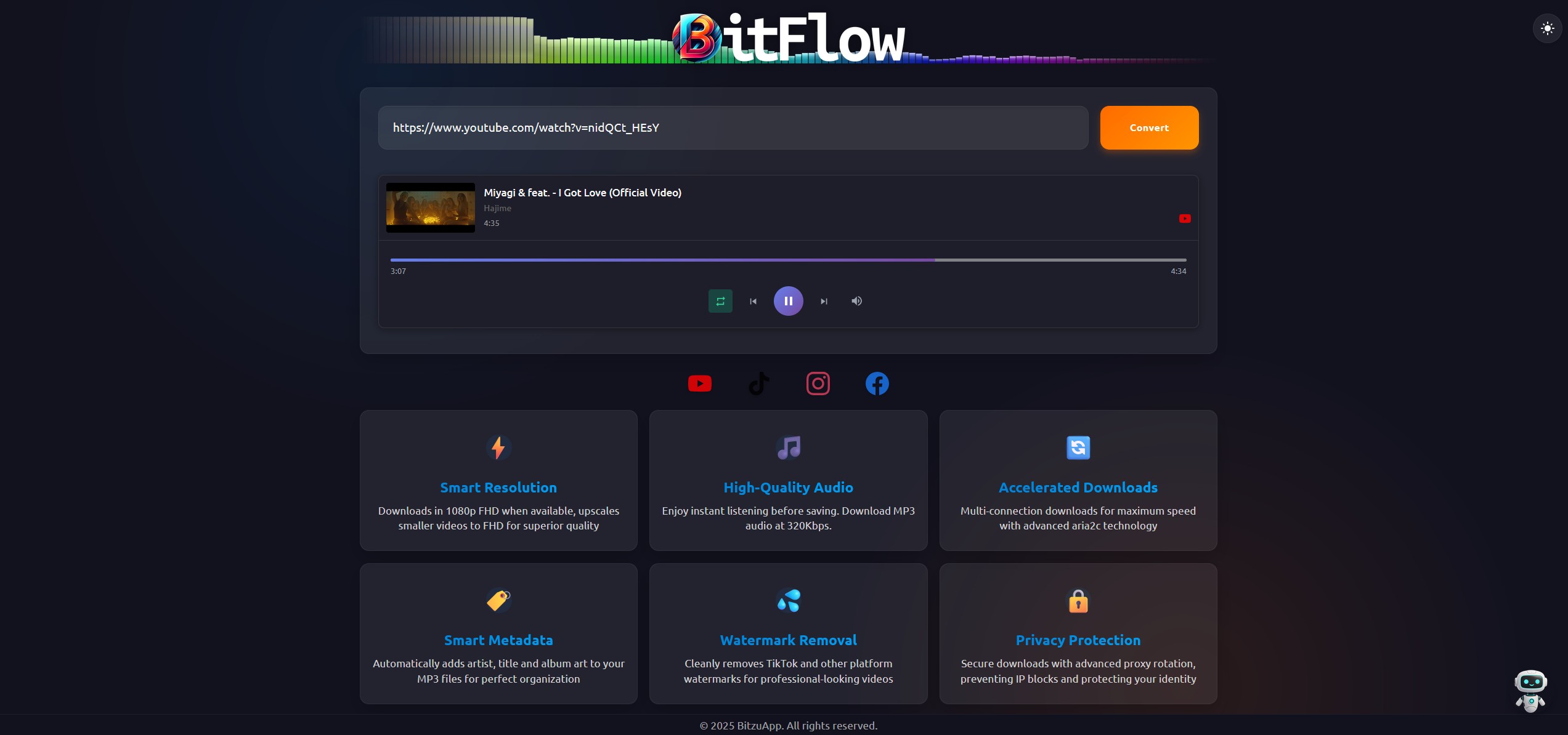 BitFlow - Smart Video & Audio Downloader